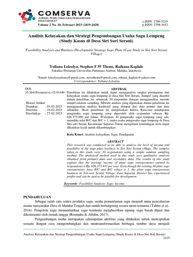 640-Article Text-6640-1-10-20230302 | PDF | Bisnis | Sains & Matematika