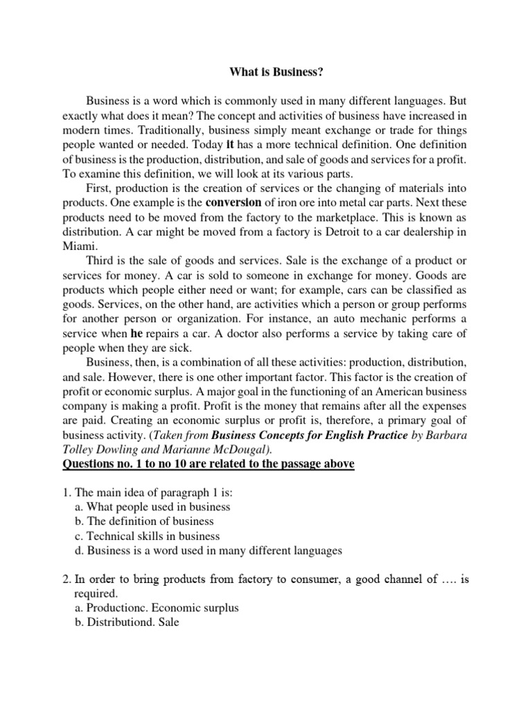 Understanding Business Concepts Explained | PDF | Profit (Economics ...