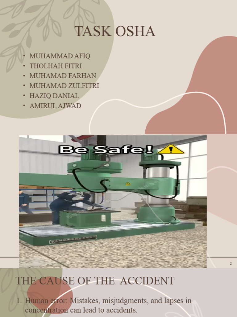 Task Osha | PDF | Occupational Safety And Health Administration ...