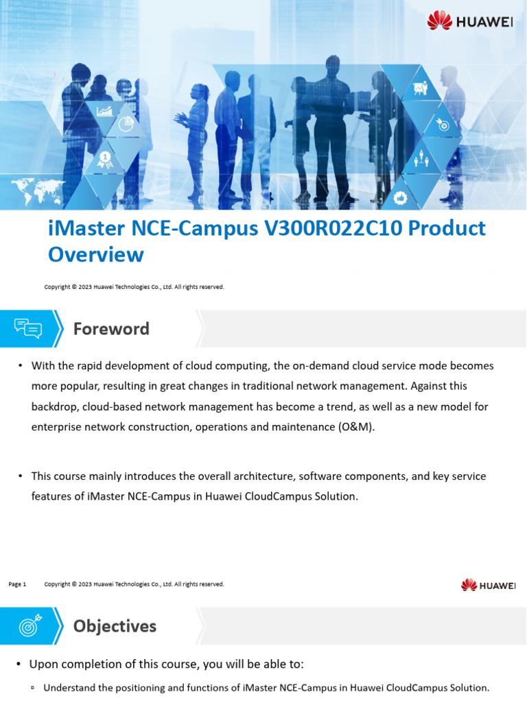 IMaster NCE-Campus V300R022C10 Product Overview | PDF | Computer Network | Cloud Computing