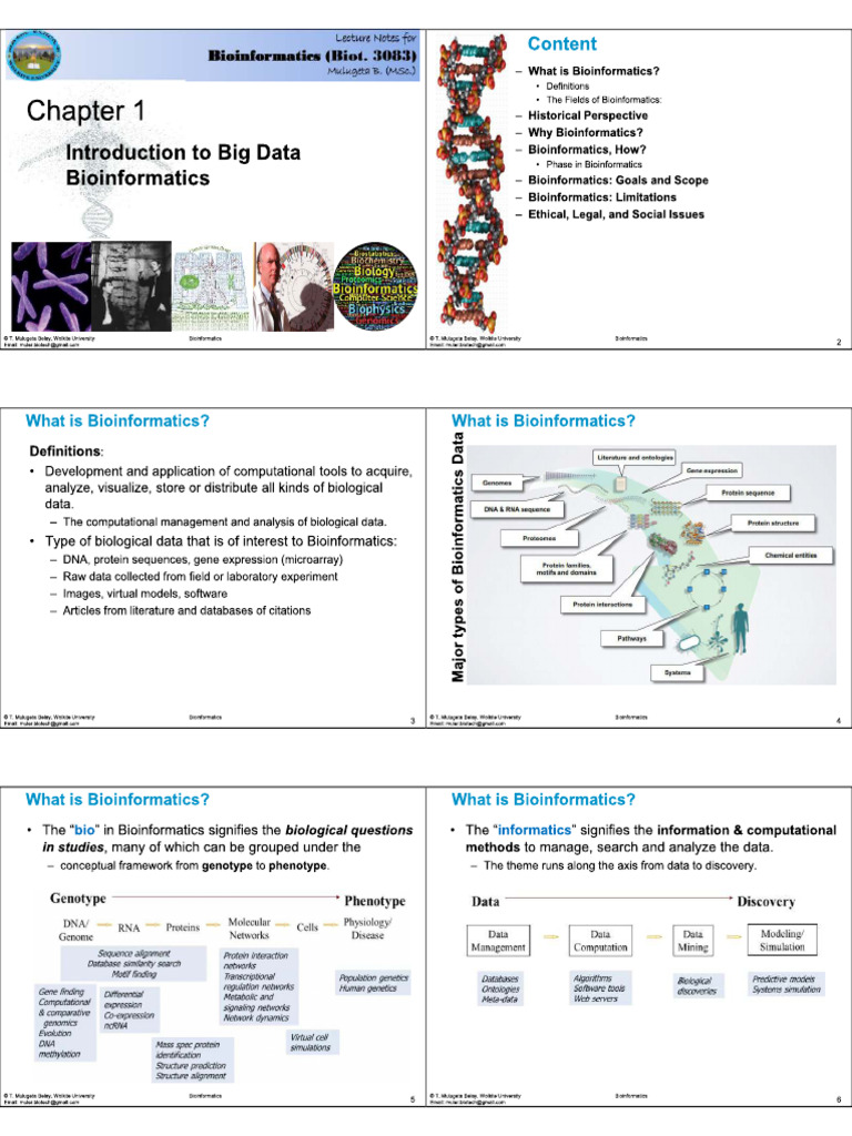 1 - Introduction To Bioinformatics | PDF