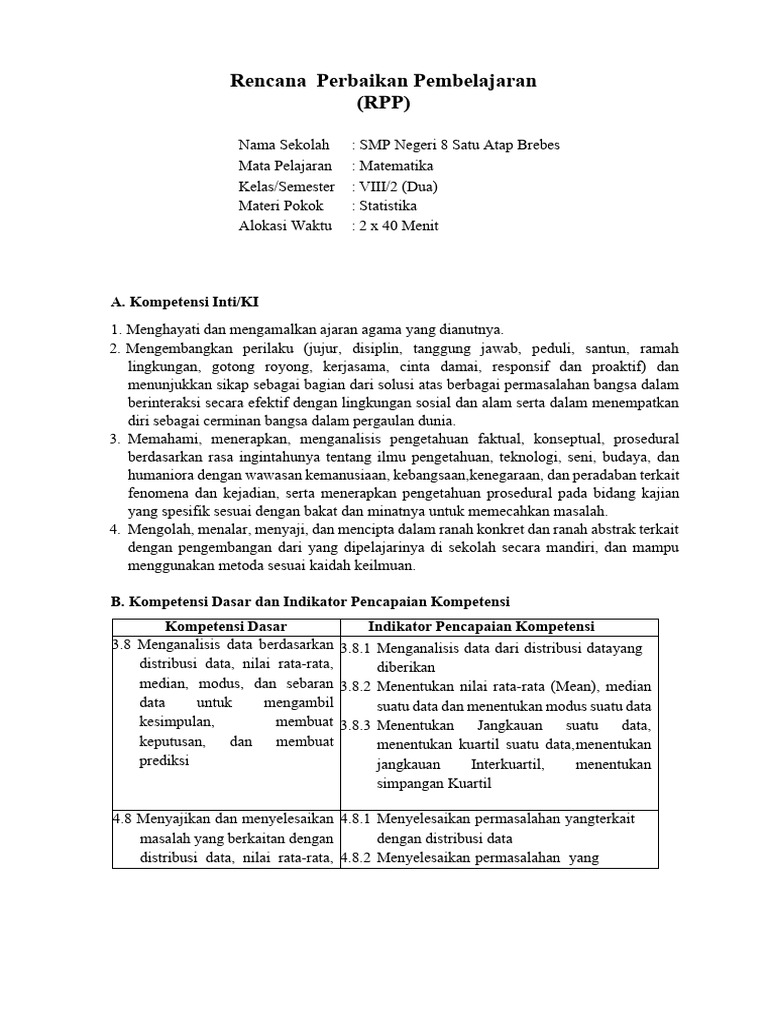 RPP PDF | PDF | Karier & Perkembangan