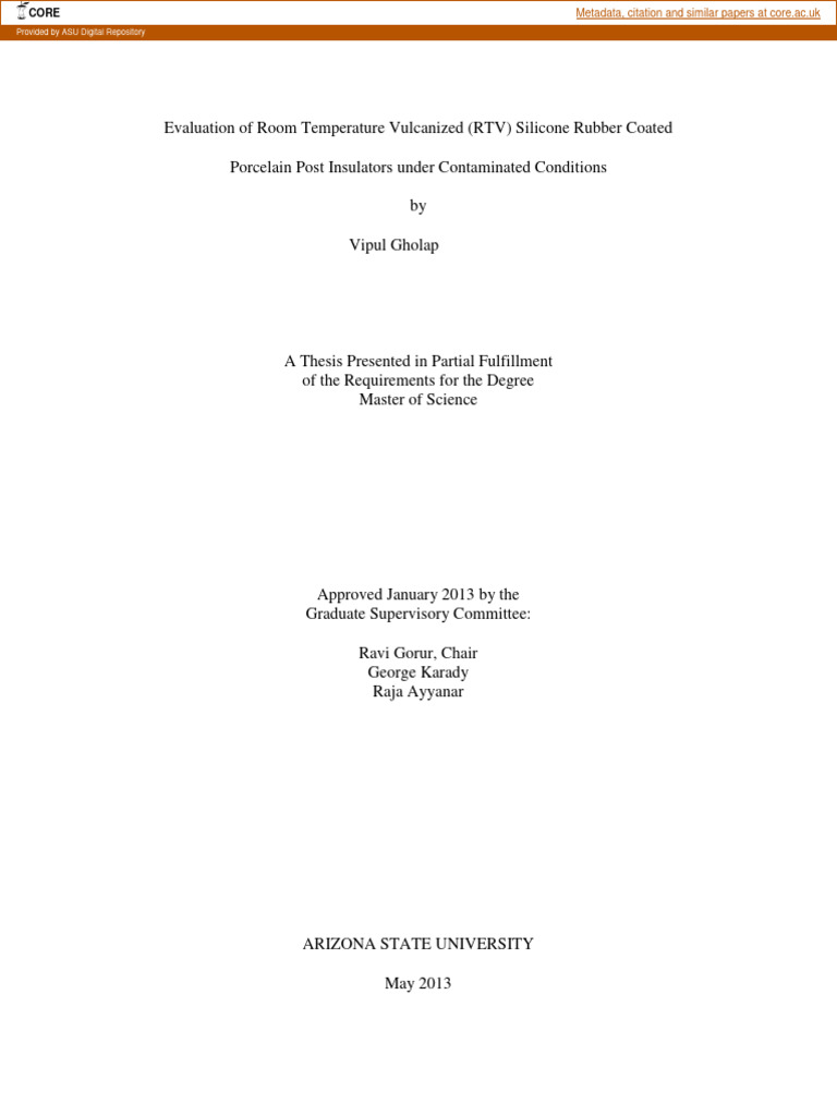 Evaluation of RTV | PDF | Insulator (Electricity) | Electric Power ...