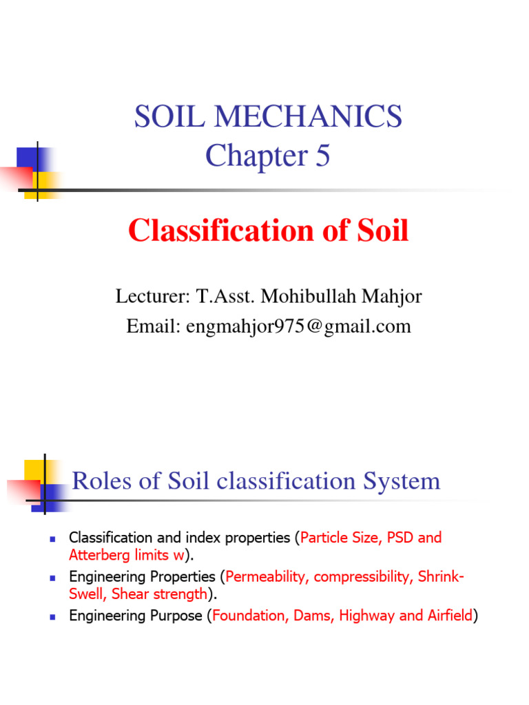 Chapter 5 Classification of Siol | PDF | Materials | Soil