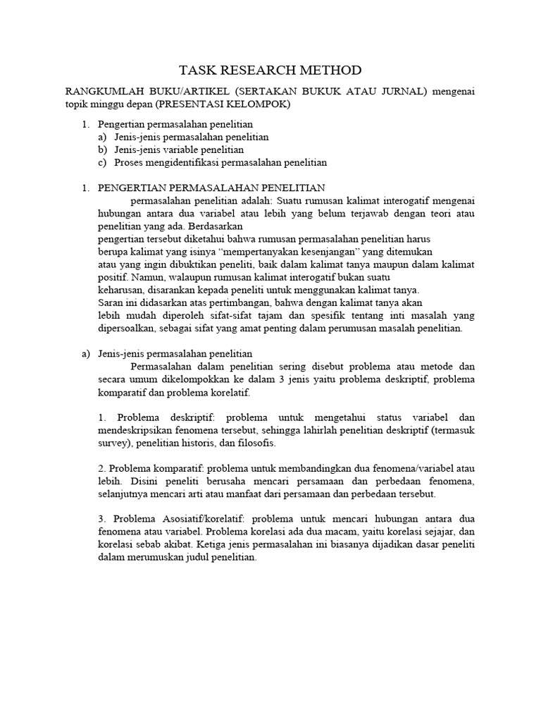 Task Research Method | PDF