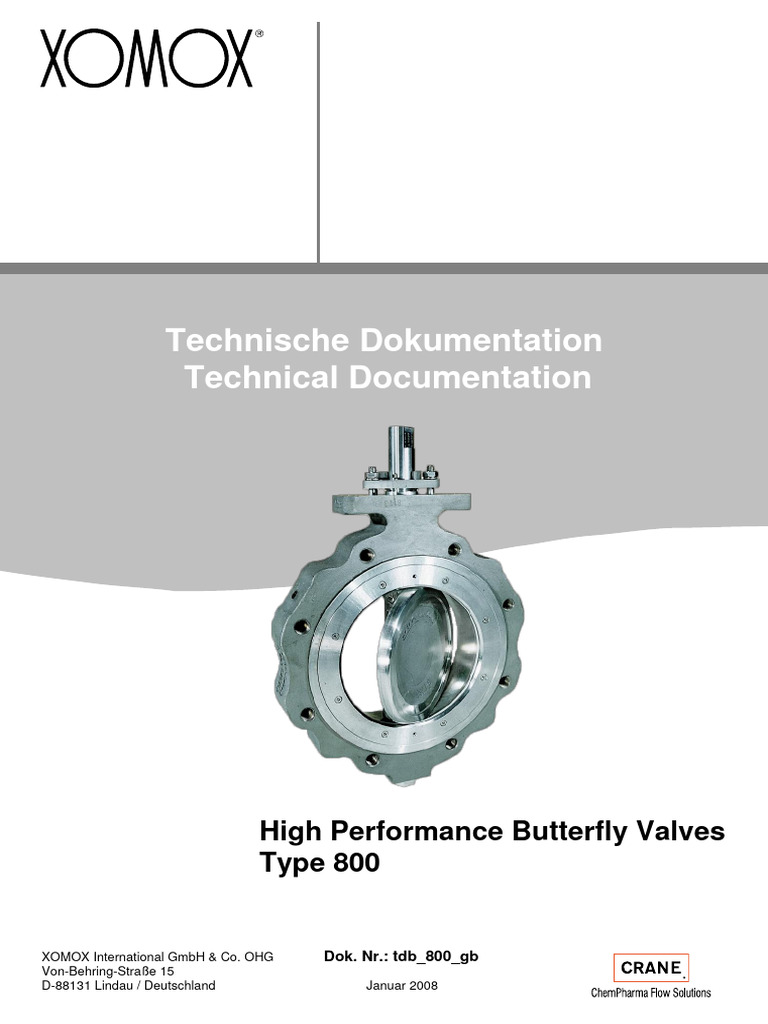 Crane Xomox Tufline Btfly SS | PDF | Valve | Materials