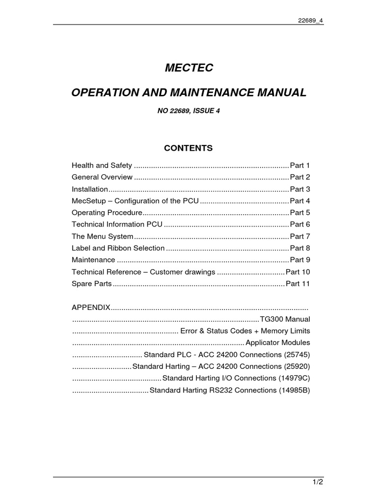 4 Mectec Printer Manual 090417 | Download Free PDF | Printer (Computing) | Programmable Logic ...