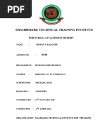 Industrial Attachment Report Writing Sample | PDF