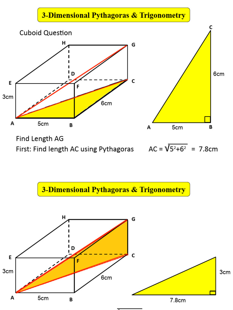 3D Trigonometry | PDF | Trigonometry | Triangle
