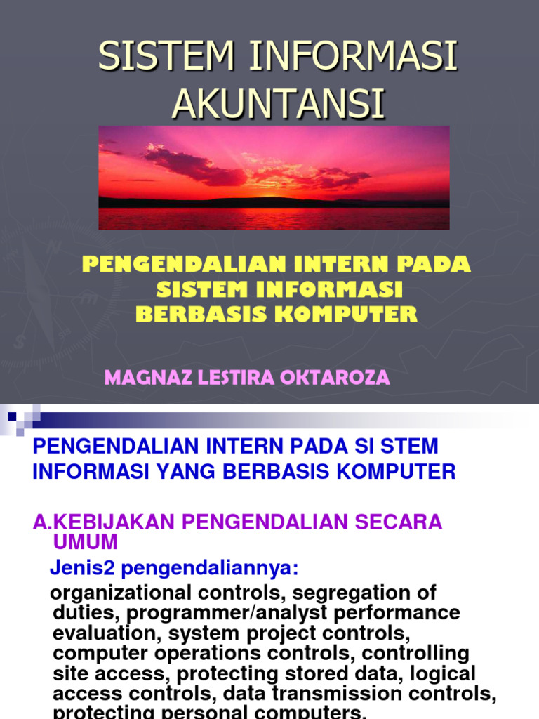 11 Pengendalian Intern Pada Sistem Informasi Berbasis Komputer | PDF ...