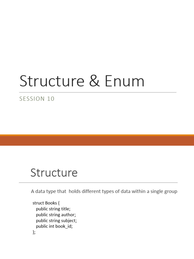 Session 10 Structure and Enum 28122023 073359pm | PDF | C Sharp (Programming Language) | Integer ...