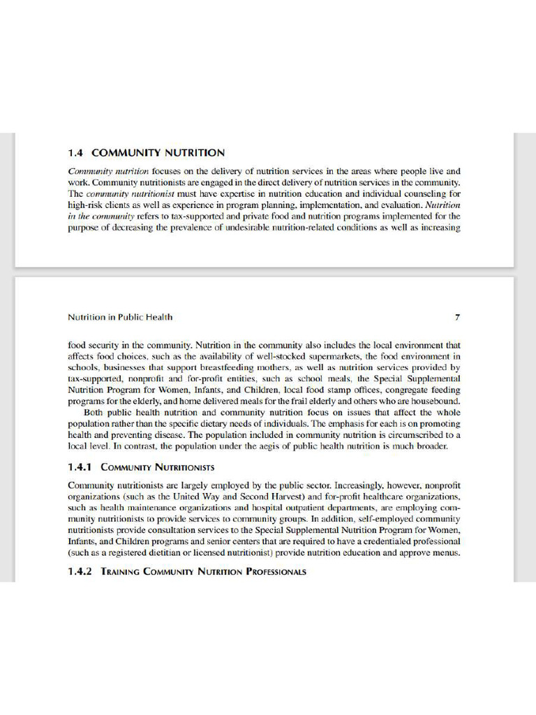 community nutrition and nutritional epidemology | PDF