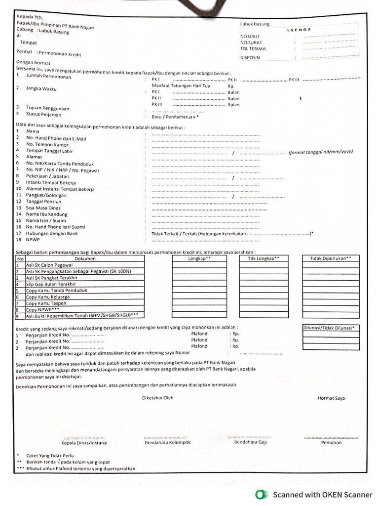 Formulir PNS Dan PPPK LBS | PDF