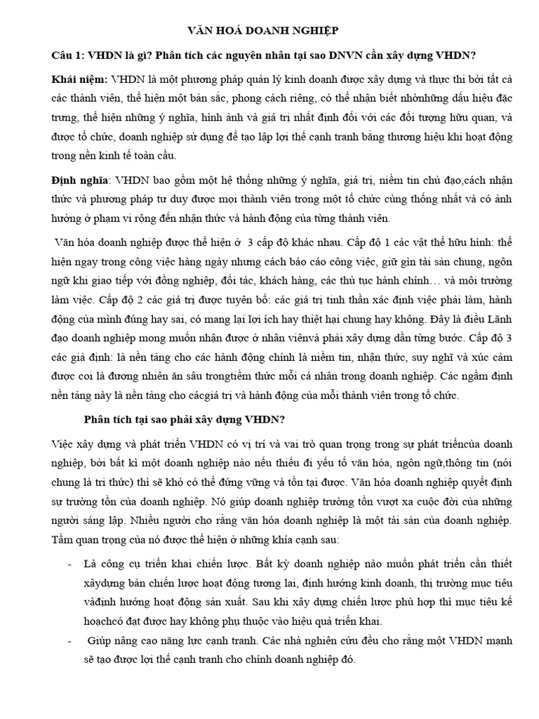 VHDN Thi 1 | PDF