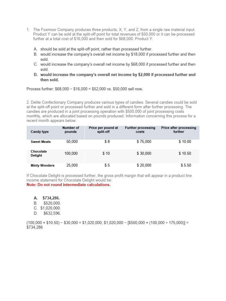 CA CHP 11 MC Questions Share | PDF | Cost Of Goods Sold | Net Income