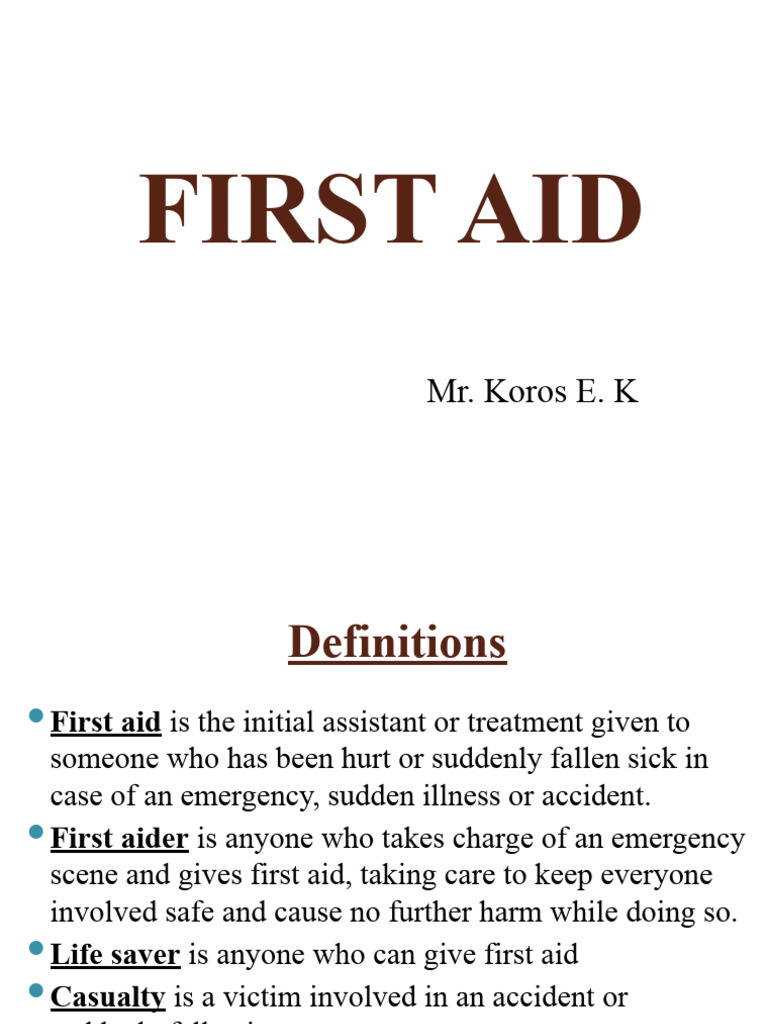 First Aid-1 | Download Free PDF | First Aid | Emergency