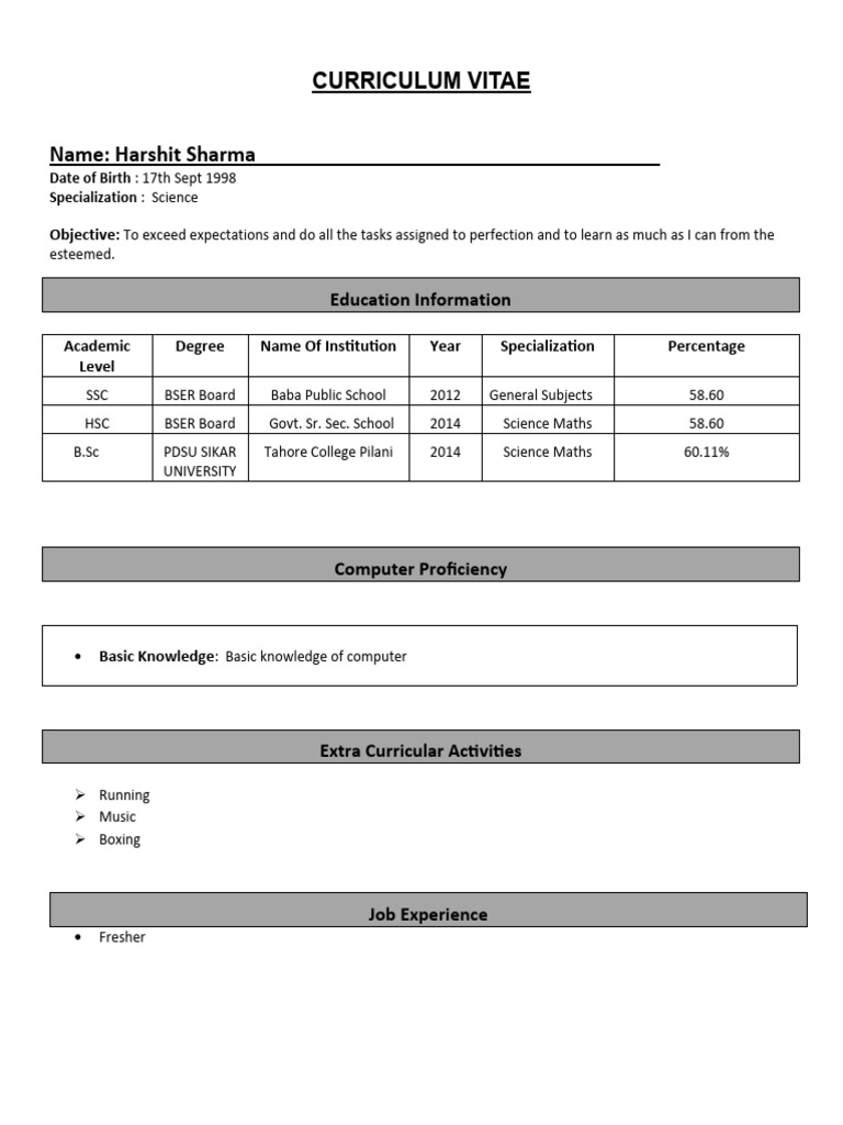 Harshit Resume | PDF