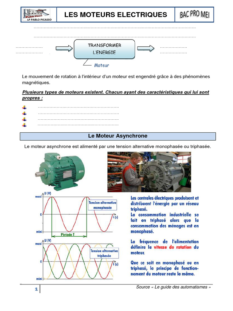 Types de moteurs électriques industriels | PDF | Électrotechnique ...