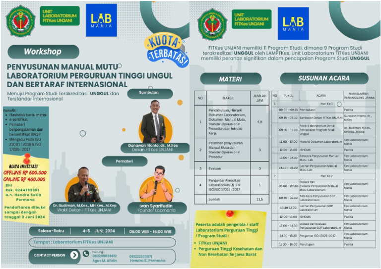 Workshop Manual Mutu Lab | PDF