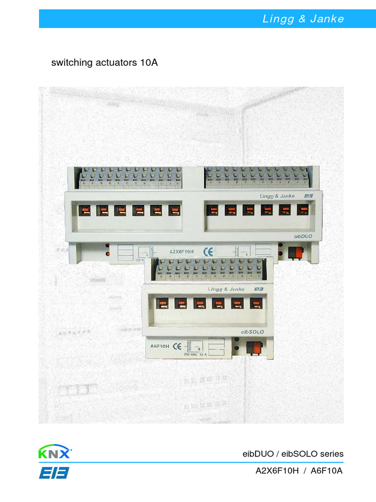 A6F10H A2X6F10H Switching Actuator | PDF | Computer Engineering | Equipment