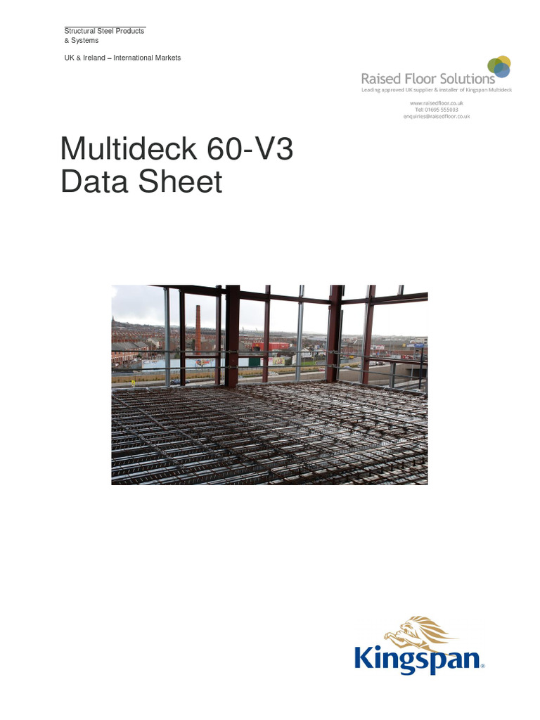 Kingspan Multideck MD60 Datasheet EN UK-1 | PDF | Concrete | Structural Steel