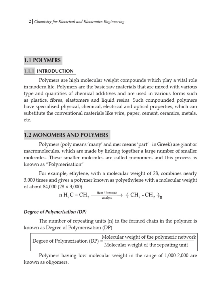 Polymers and Organic Electronic Materials | PDF | Polymers | Polymerization