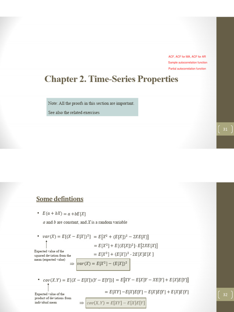 Chapter 2. Time-Series Properties: See Also The Related Exercises | PDF | Autoregressive Model ...