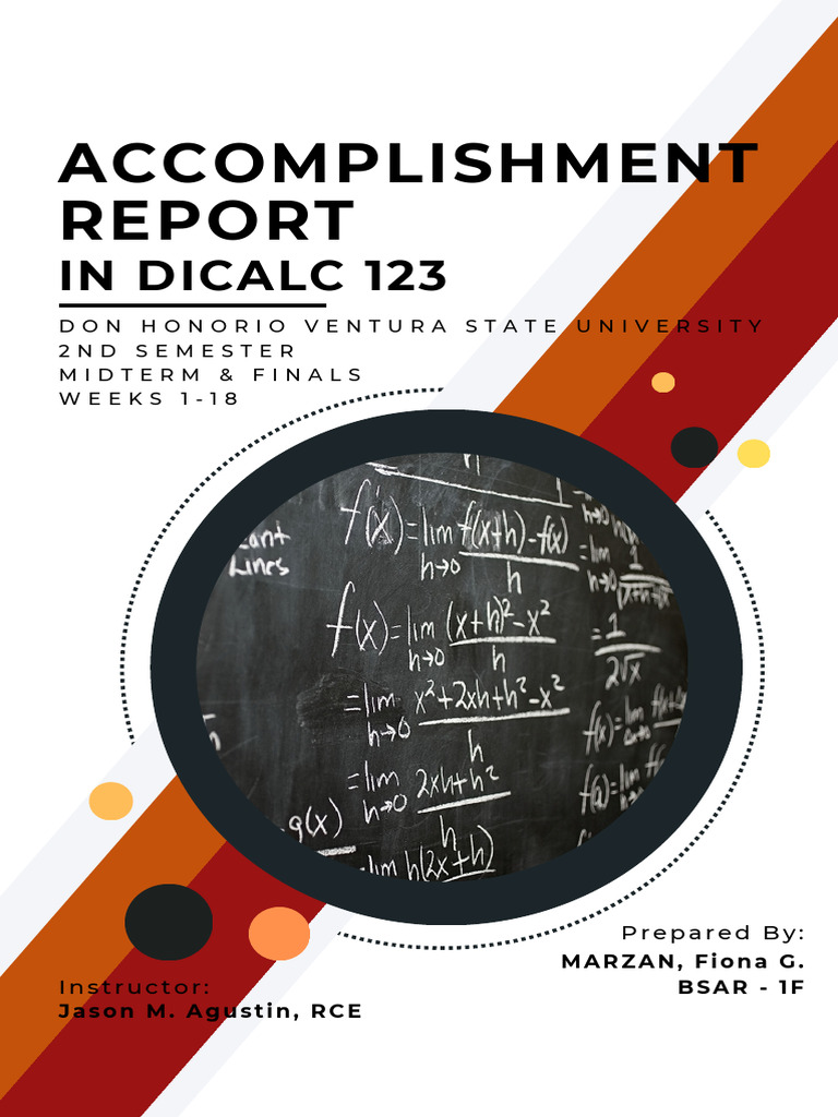 Bsar 1f Accomplishment Report 2 | PDF | Integral | Function (Mathematics)