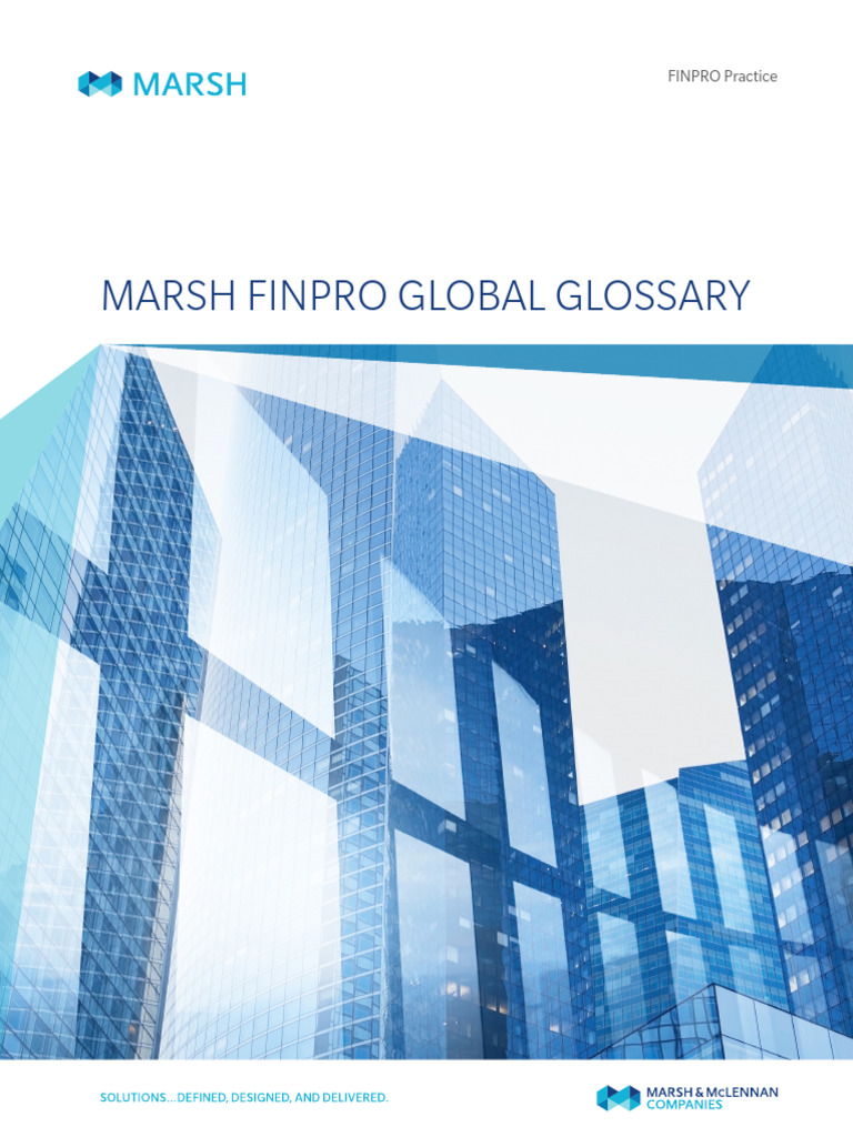 FINPRO Glossary 06-18-2018 | PDF | Insurance | American Depositary Receipt