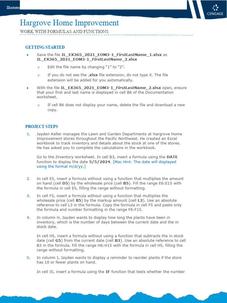 Instructions - IL - EX365 - 2021 - EOM3-1 (2) .Docx665c1374bb14553785 | PDF | Microsoft Excel
