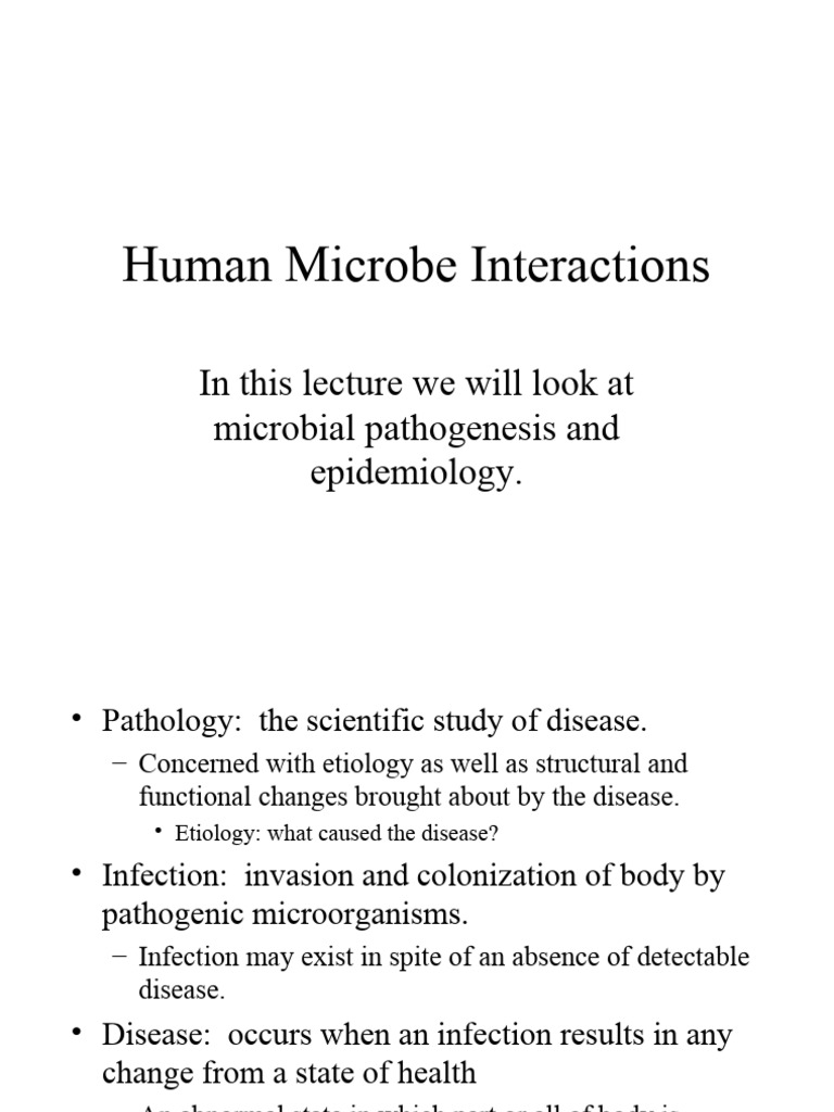 Microbe Human Interactions Lecture 1 | PDF | Infection | Lipopolysaccharide