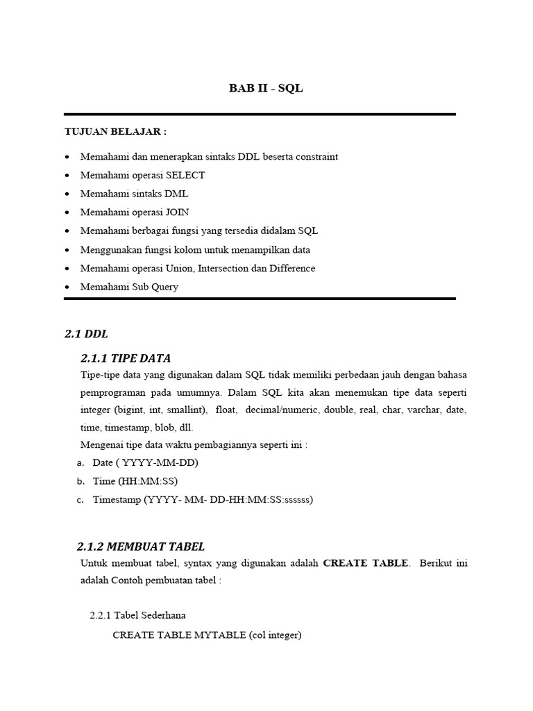 DDL, DML, Simple SQL | PDF