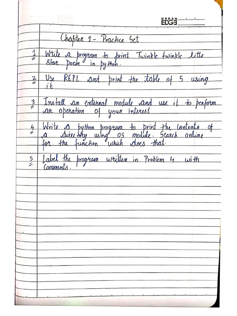 Chapter 1 - Practice Set | PDF