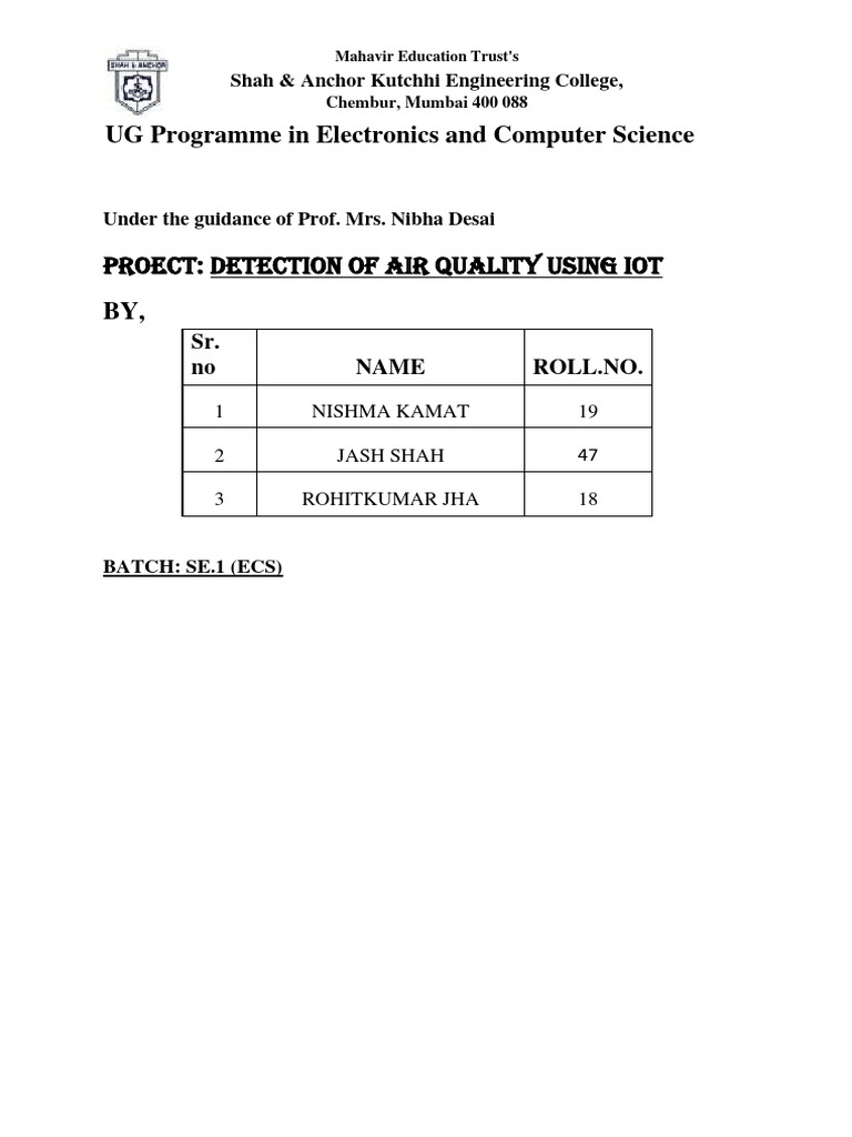 IoT-Based Air Quality Monitoring System | PDF | Electronic Circuits ...