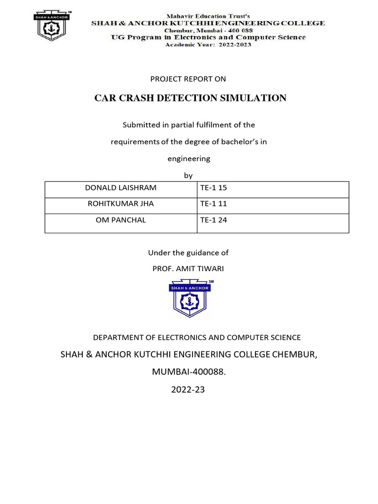 Car Crash Simulation Report (FINAL) | PDF | Simulation | Airbag