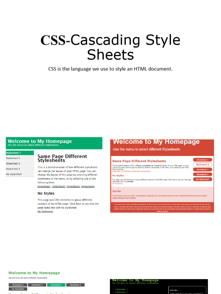 CSS-Cascading Style Sheets | PDF | Html | Html Element