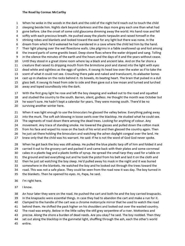 The-Road---Extract | PDF