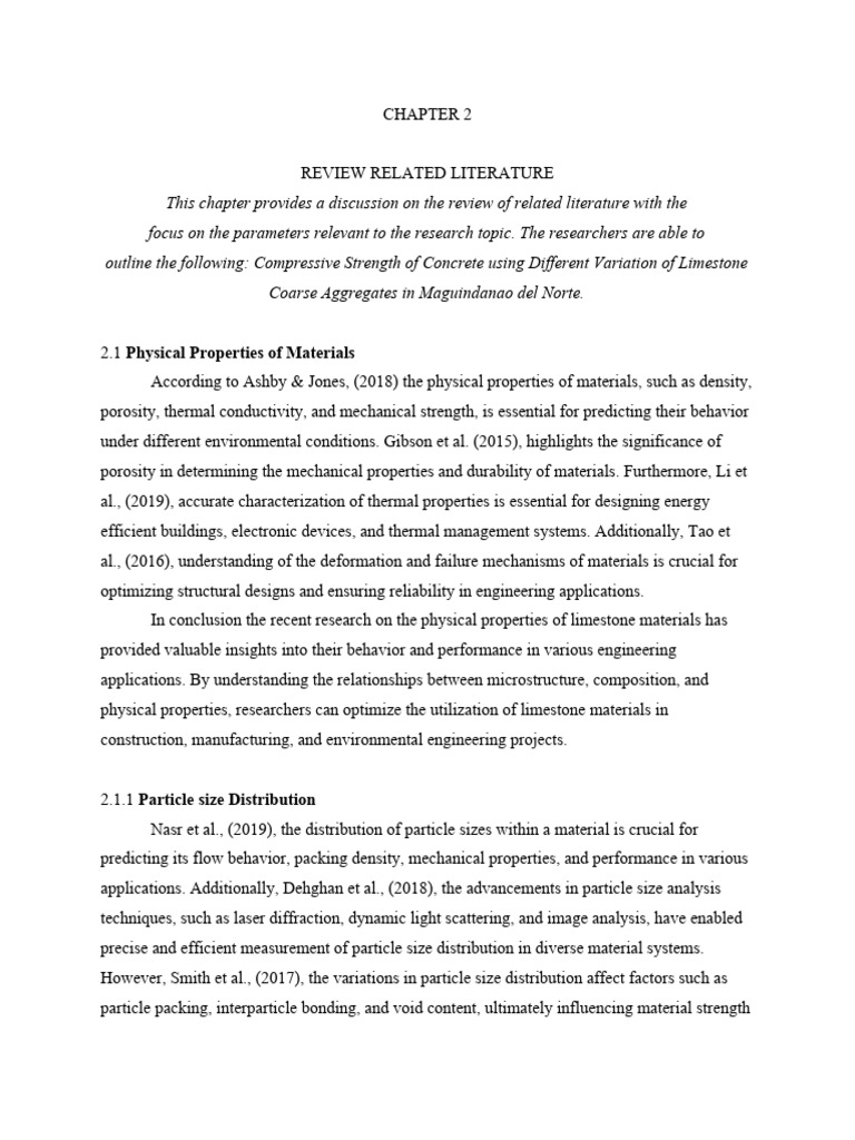 Chapter 2 RRL Bads | PDF | Concrete | Strength Of Materials