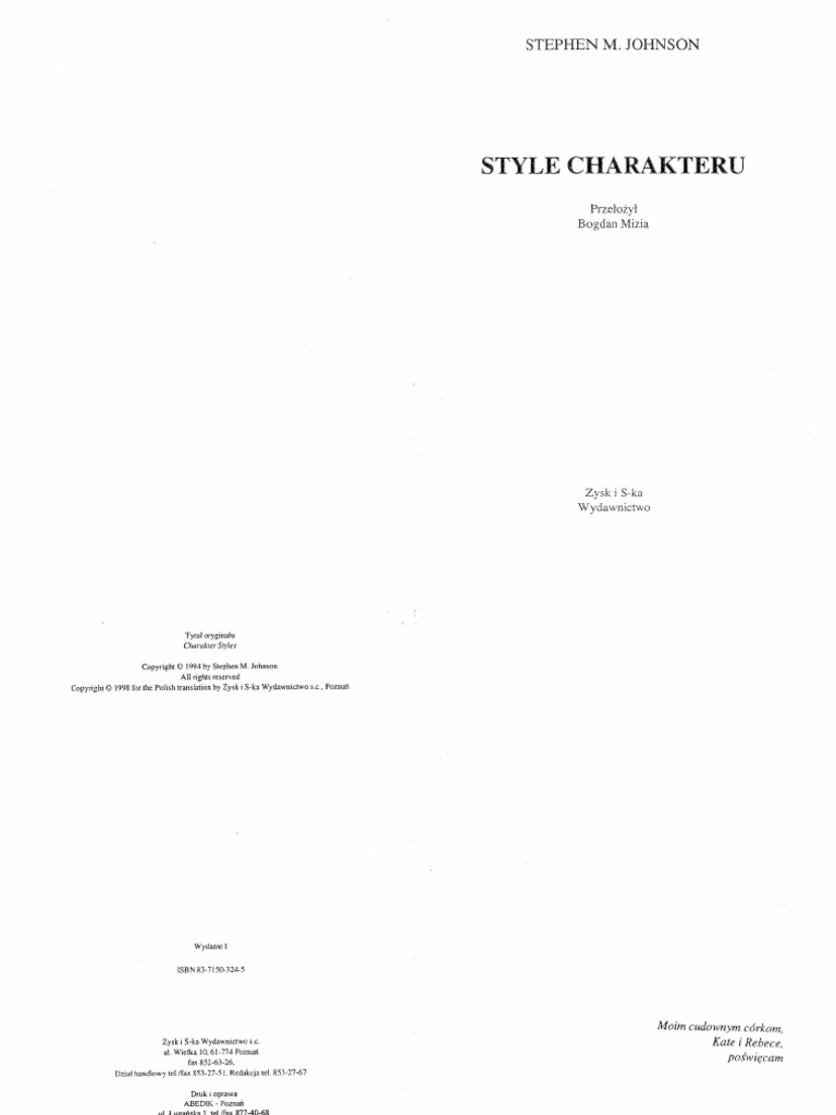 Style Charakteru - Stephen M. Johnson | PDF