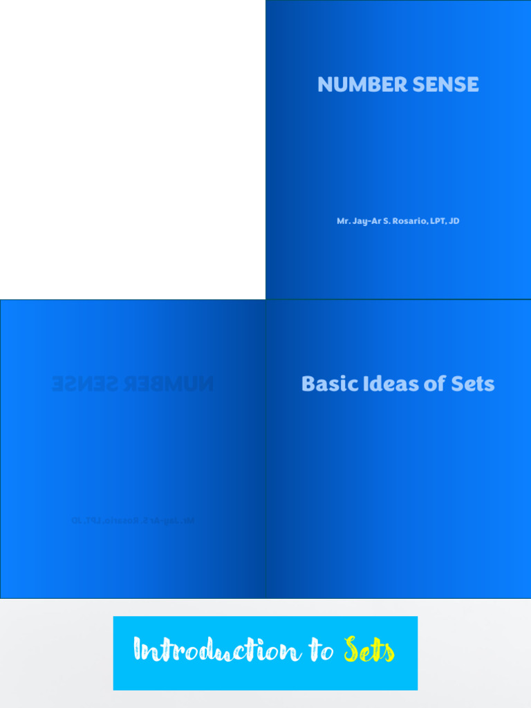 Number Sense | PDF | Set (Mathematics) | Numbers