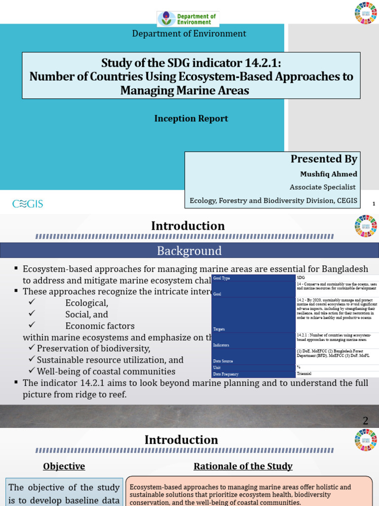 Inception Report SDG Indicator 14.2.1 | PDF | Sustainability ...