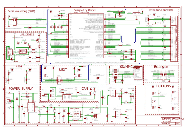 OLIMEXINO-STM32 SCH Latest | PDF