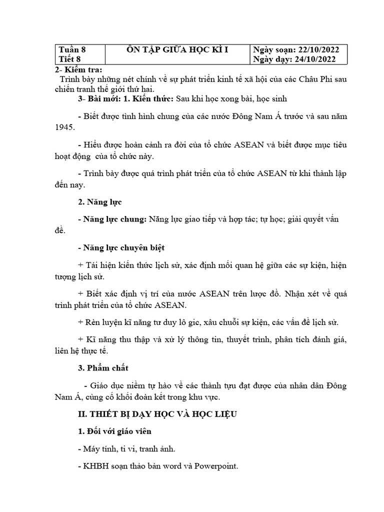 ÔN TẬP GIỮA KÌ 9 | PDF