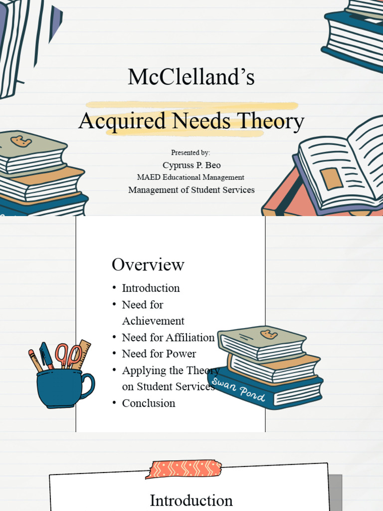 McClellands Acquired Needs Theory | PDF | Leadership | Motivational