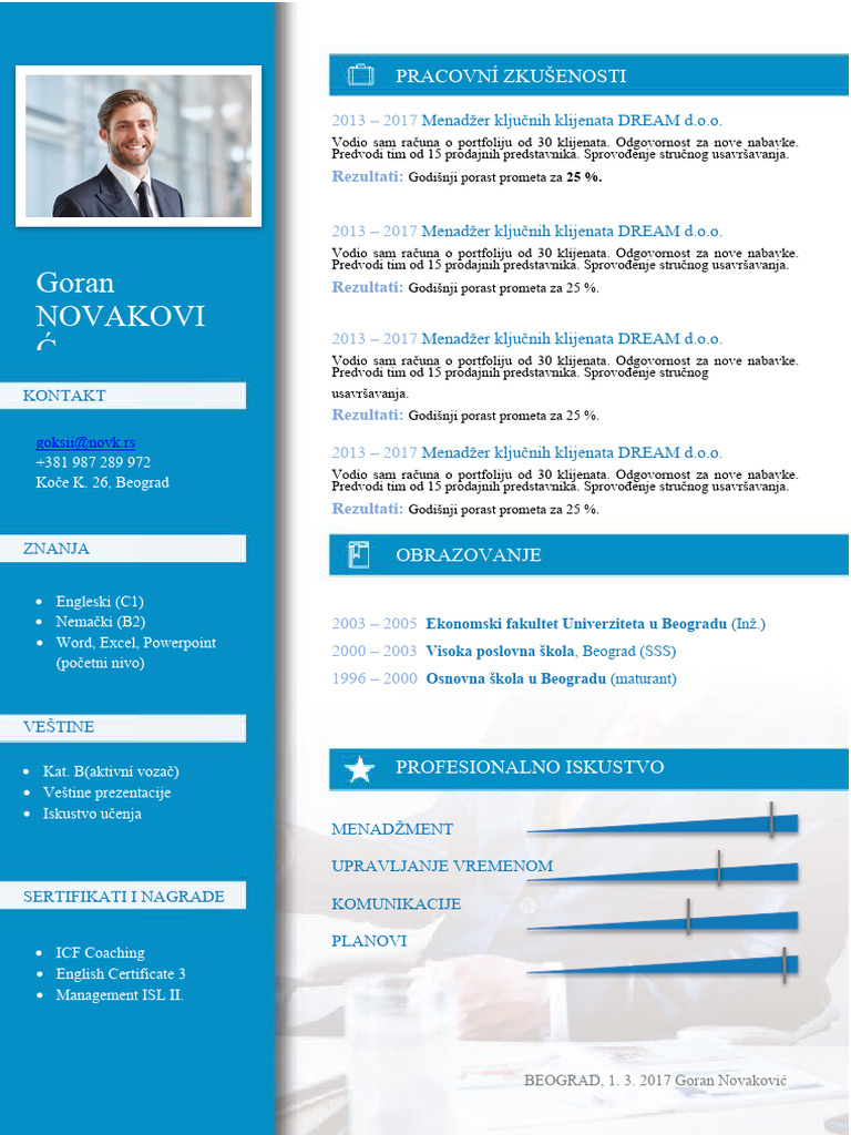 CV-sablon-menadzeri-i-prodavci | PDF