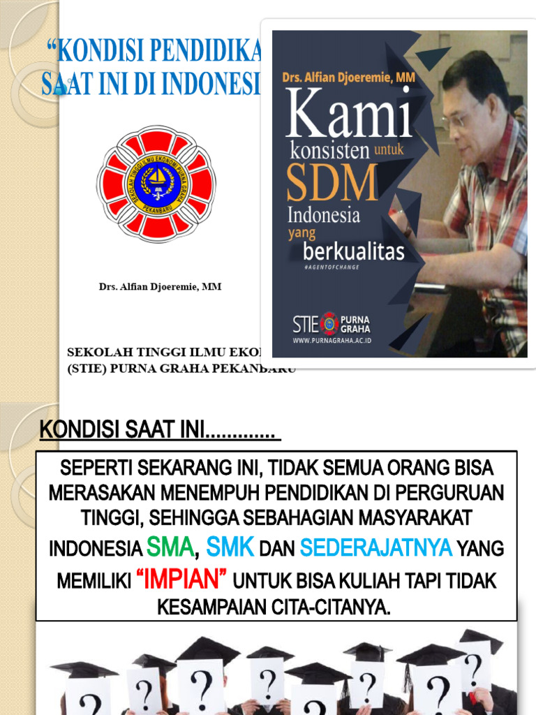 Kondisi Pendidikan Saat Ini Di Indonesia | PDF
