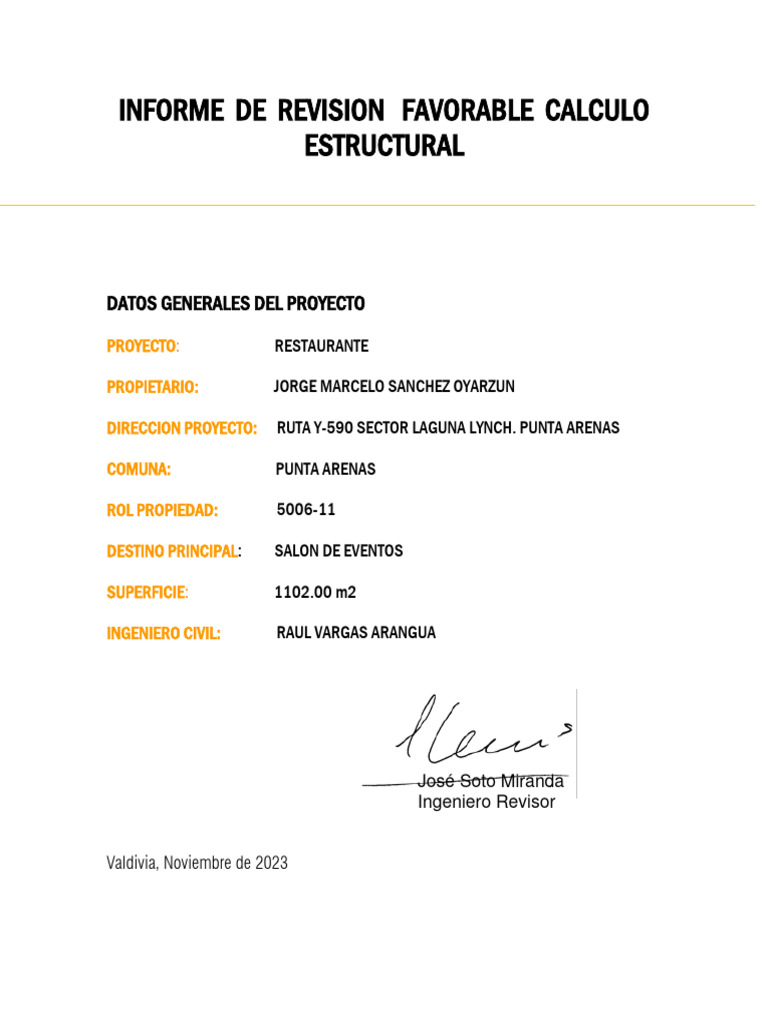REV-01-a (Rest - en Pta Arenas.) | PDF | Ingeniería | Ingeniería ...