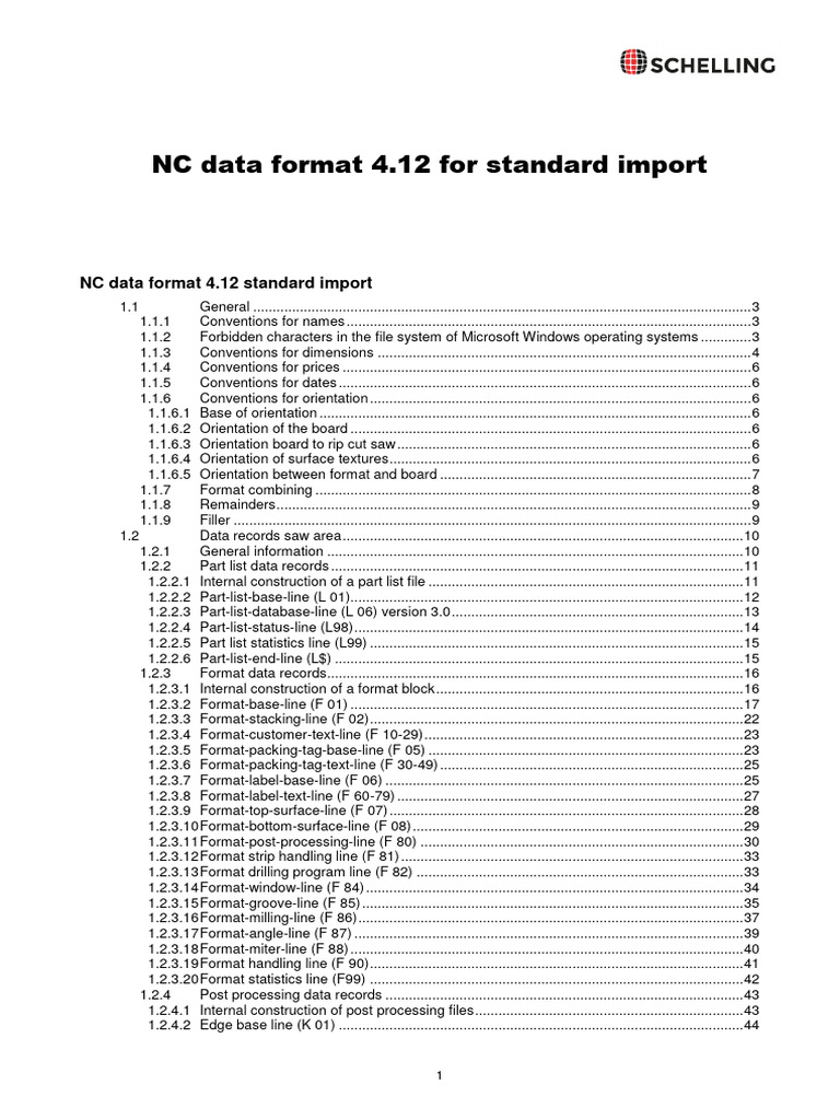 MCS NC 4.12 Data Format Import en | PDF | File Format | Computer File