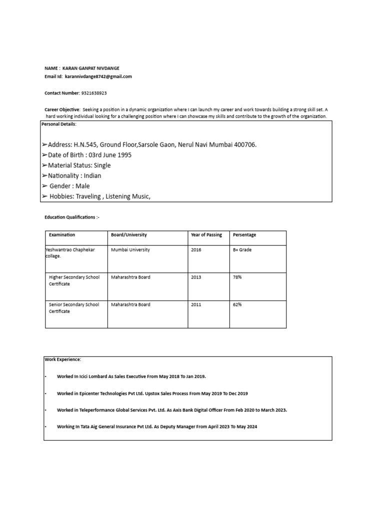 Karan Resume Copy-1 | PDF