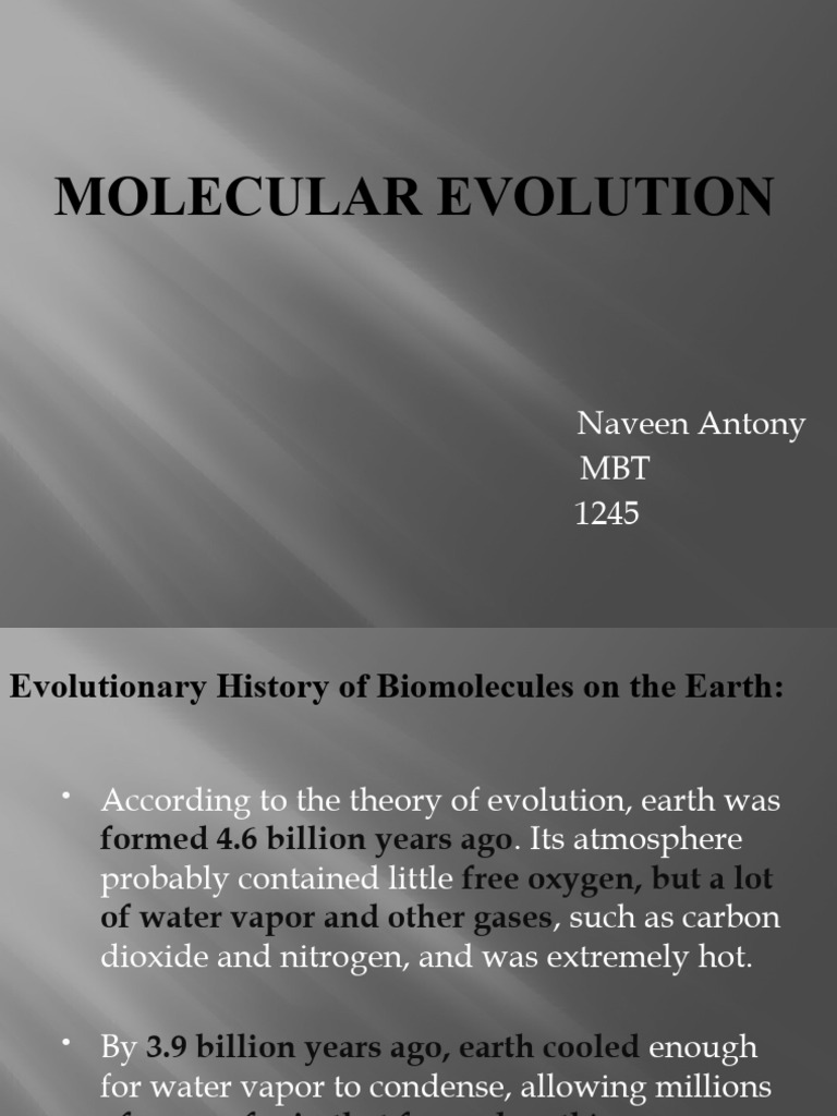 Molecular Evolution | PDF | Mutation | Natural Selection